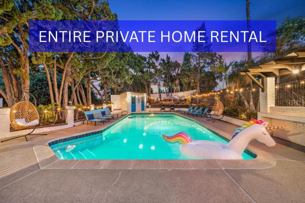 Entire Private Home With 4 Bedrooms 2 Bathrooms, Sauna, Gym, Pool, 7 Bed, Parking Yard, Ranch Style, Available Now - La Mesa, CA