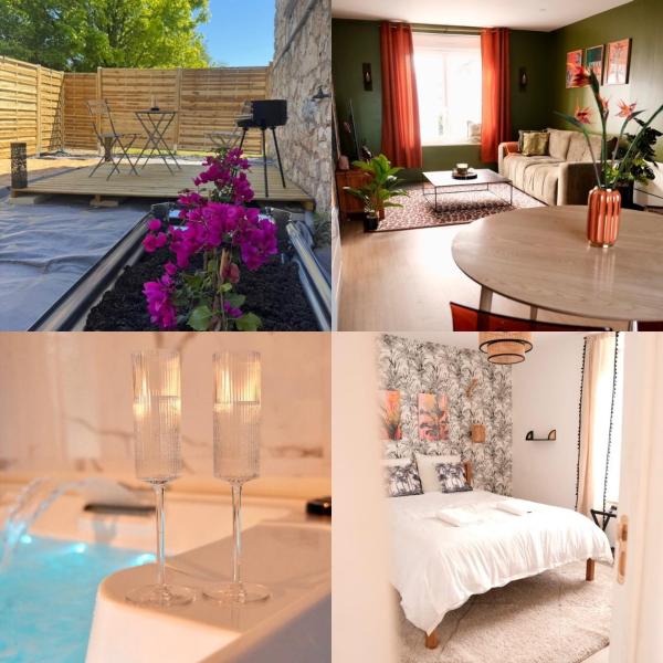 Jungle Room Avec Jacuzzi Privé, Rétro-projecteur, Jardin & Terrain De Pétanque - Gironde