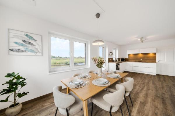 Küsten Suite Haus Grachtenwinkel Direkte Wasserlage, 2 Terrassen, 106qm, Neubaugebiet - Greetsiel