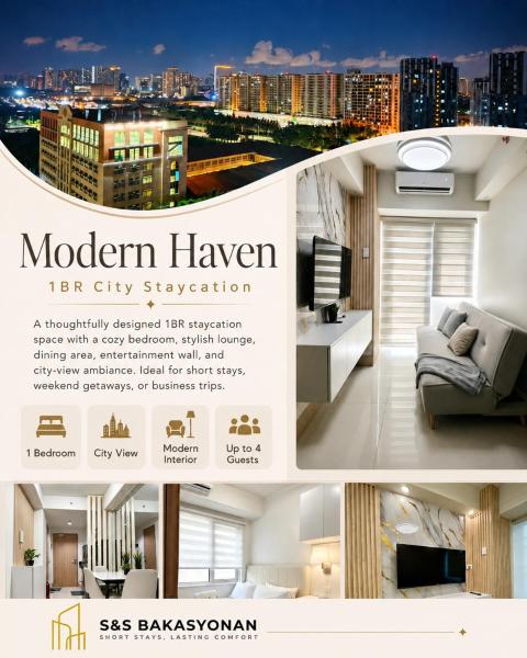 Modern Haven Staycation Near Moa - 1br At Shore3t1 -City View - Manila
