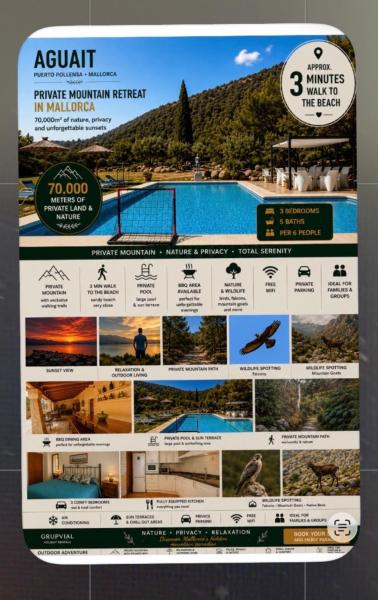 Aguait - Villa Approximately Aprox 4o Ooo Meters Plus Private Mountain Approx 3 Minutes Walking From The Beach Ideal For Relaxation Sport - Balearic Islands