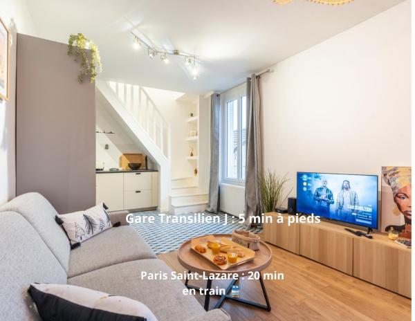 Par Easy- Grand Duplex- Gare Transilien J à 5 Min à Pieds - Bois-Colombes