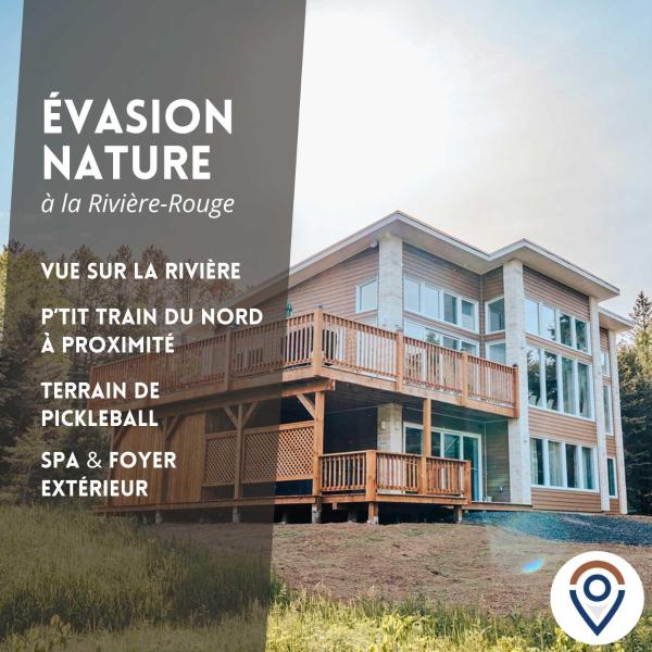 Huge Waterfront Modern Cottage On The Rouge River - Laurentides