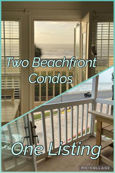 2 Apartments Together Sleeps 17 Beach Front With Heated Pool & Cruise Parking - Galveston, TX
