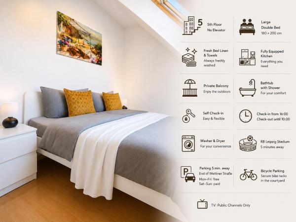 Cozy Apartment With Balkony City Center Leipzig - Lipcse