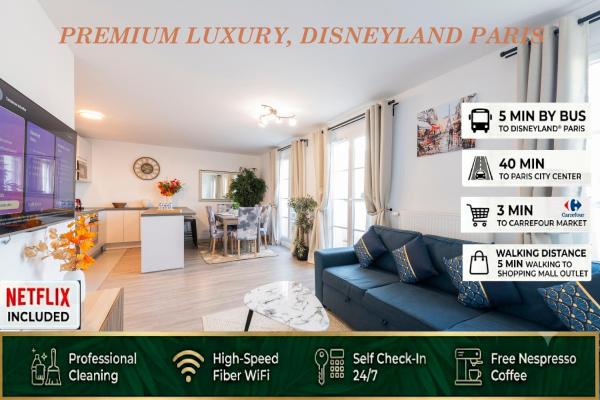 Le Cartier Appt F3, 7mn Disneyland, Parking,terrace - Île-de-France