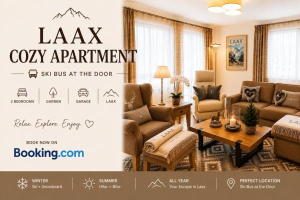 Laax Cozy Apartment - Ski Bus - Fireplace - Laax