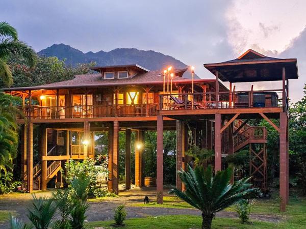 The Iconic Bamboo House Hot Tub Panoramic Views Ac - Kauai, HI