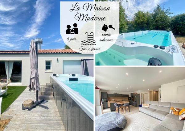 La Maison Moderne - 6 Pers - Spa - Piscine - Charente-Maritime