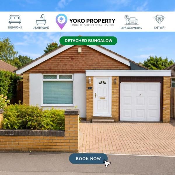 Detached Bungalow I Sleeps 7 I Driveway Parking I Excellent Location I Fast Wifi I Self-check-in I By Yoko Property - 노샘프턴