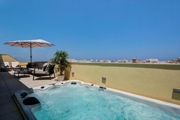 Panoramic Sea View 3br Penthouse With Pool Jacuzzi - Valletta