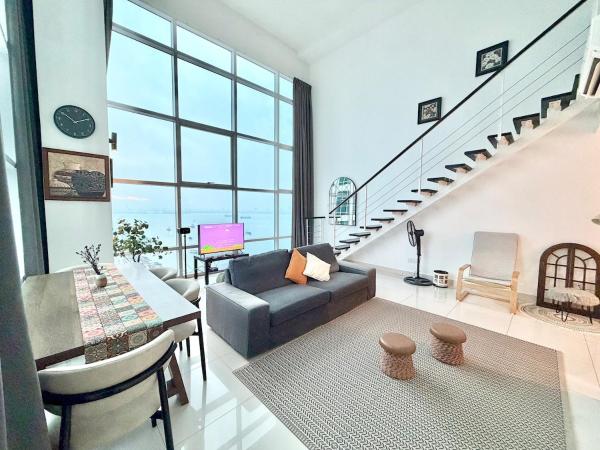 Maritime Suite #Seaview With Sunrise #Water Filter Machine #Ultimate Entertainment Stay #Georgetown #6pax Duplex Unit #Private Host - Bayan Lepas