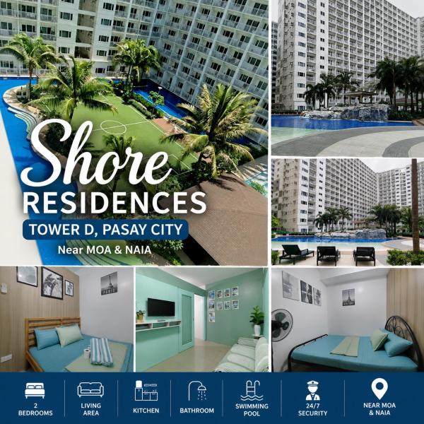 2 Bedrooms With Balcony Pool View-10 Minutes To Mall Of Asia Good For 8 - Ninoy Aquino Airport (MNL)