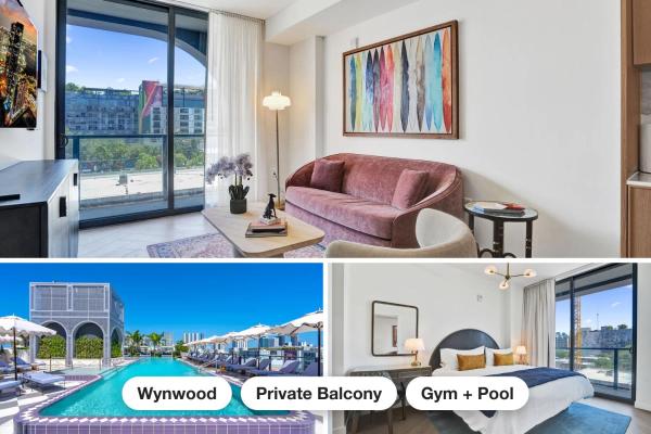 Designer Wynwood Suite - Balcony & Rooftop Pool - Miami