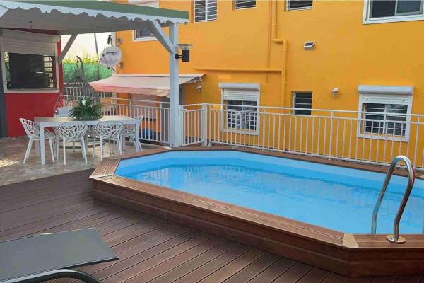 Appartement Charmant à Les Abymes Avec Piscine Privée, 60m² - Guadeloupe