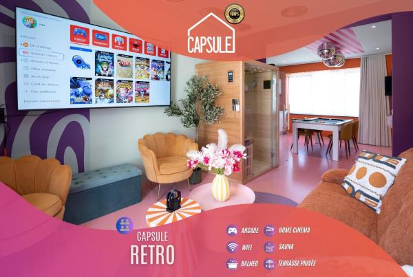 Capsule Retro Balnéo - Sauna - Billard -Switch 2 - Gembloux