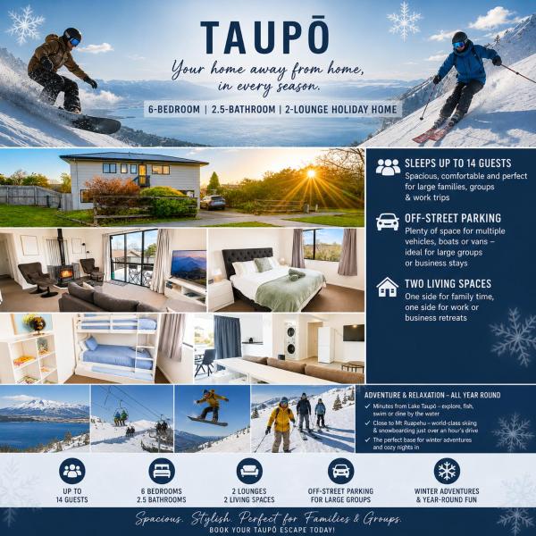 Ha 6bdr Family Haven Walk To Lake,shops,boatramp - Taupo