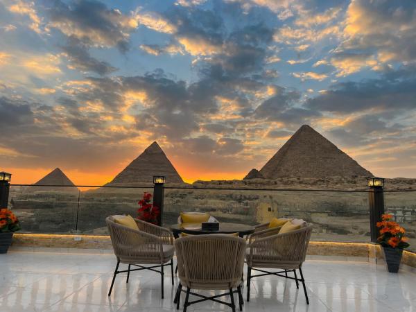 Scarabian Pyramids View - Giza