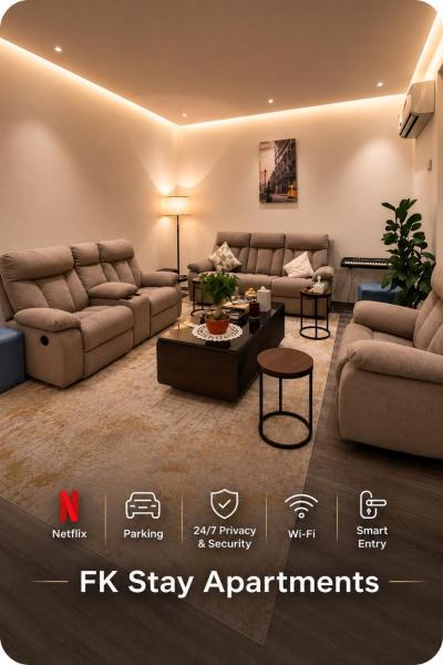 Modern 1br Cozy Living Room Kitchen Prime Spot - Riyadh