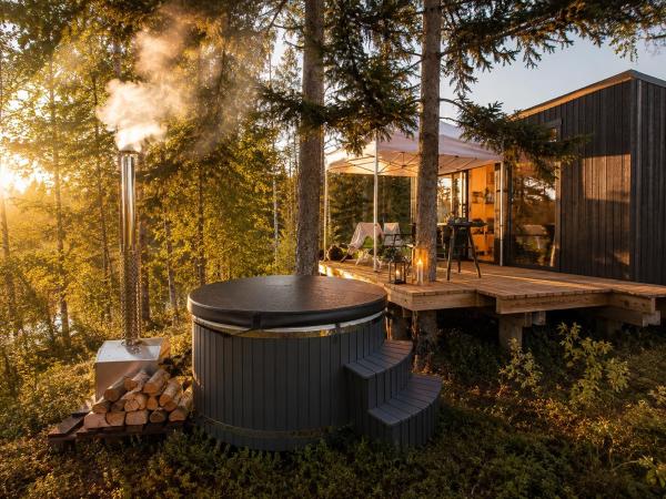Hunters Cabin Panoramic Windows Hot Tub Projector Alpaca And Deer Park - Latvia