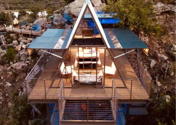 Stunning A-frame With Folding Glass Walls & Open-air Living In Cottonwood, Texas - USA