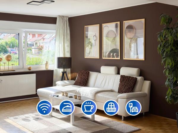 Große Moderne Designer-wohnung Für Urlaub Und Business - 3 Schlafzimmer, Balkon, Küche, Büro Und 2 Kostenlosen Parkplätze - Bayreuth
