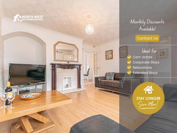 4-bed House In Lowton Ideal For Contractors & Families - Gulliver's World Theme Park