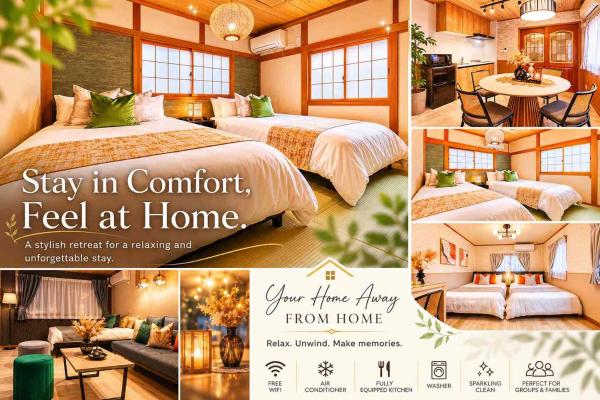 Spacious Entire Home For Groups, 16 Guests, 4 Bedrooms, Osaka Shinsekai Area - Osaka