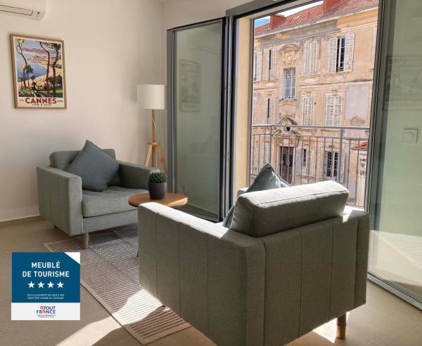 Apartment In Cannes 4br 8p Ac Free Parking 12 Mns Walk To Palais - Mougins