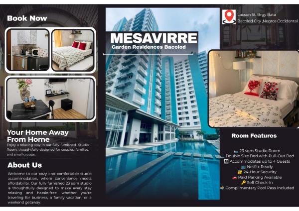 Mesavirre Garden Residences Tower B Studio Unit - Bacolod