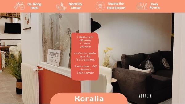 Koralia - Coliving Hotel - Gare De Niort - Deux-Sèvres