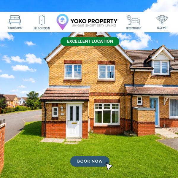 Nene House - Excellent Location - Private Parking, Fast Wifi, Smart Tv And Self-check-in By Yoko Property - Northampton, UK