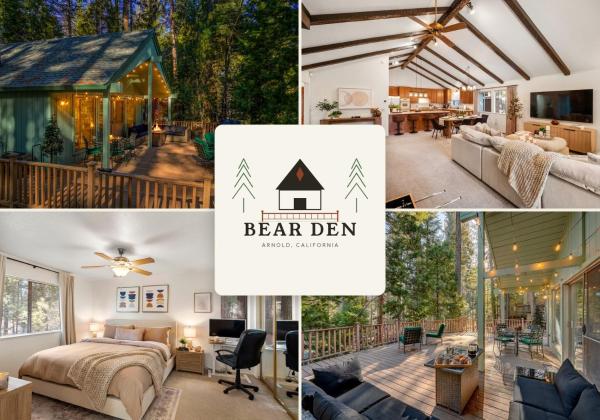 Modern Cabin Escape Wgame Room, Huge Deck, Wifi - Arnold, CA