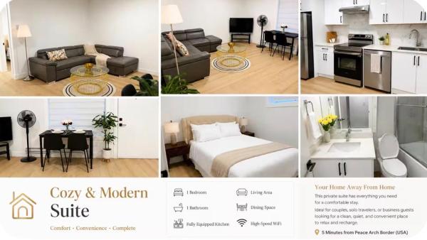 Modern Suite - 5 Min To Us Border And Hwy 99 - Surrey