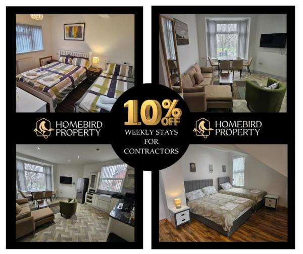 Spacious 3-bedroom House Near Leeds City Centre By Homebird Property Management Short Lets & Serviced Accommodation Leeds With En-suite Bathrooms & Free Parking - Leeds