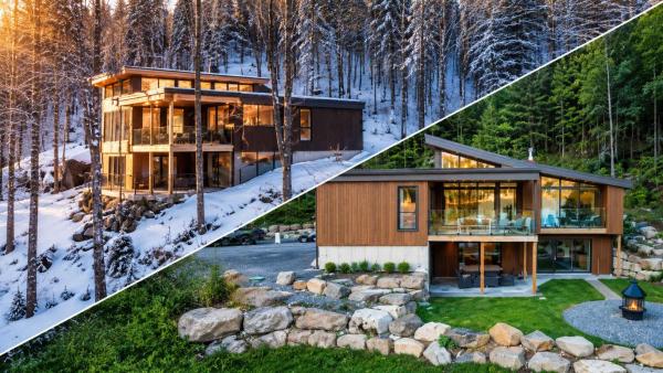 Twin Cottages With Mountain & Lake View - Saint-Sauveur