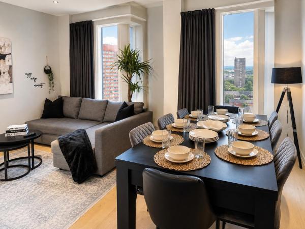 Luxury Penthouse Sleeps 8 Terrace Parking 3br - Manchester
