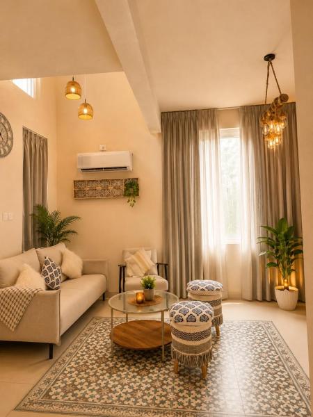 Boho 3bhk - Clay And Stone Nandi With Pool - 
