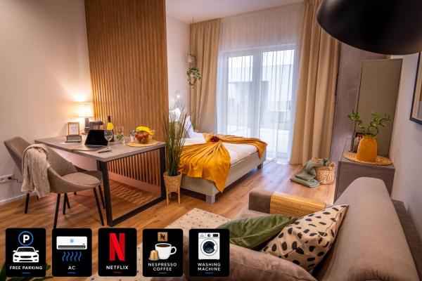 Between Rivers Apartments, Ac, Netflix & Parking - Brno