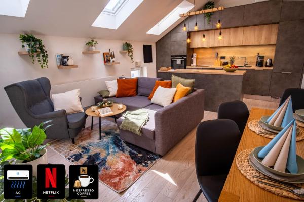 Stylish Top-floor Apt, Skylights, Ac, Netflix - Brno