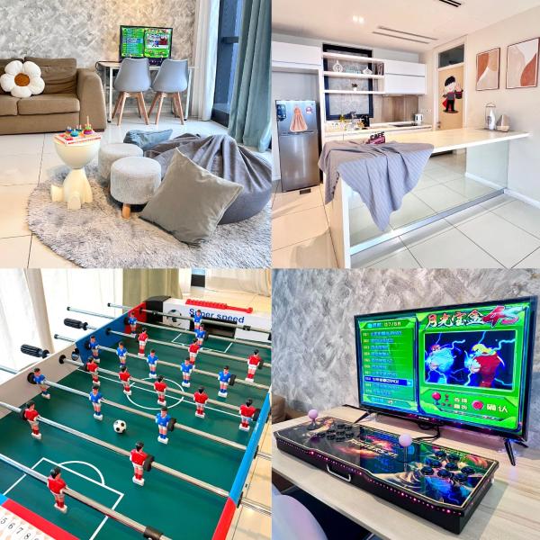 Gathering 13-15pax Kids Friendly Near To Sunwaypyramid 3r3b Soccer Table, Game Console, 5g Wifi Android Projector, Board Games 华人房东 - Kota Damansara