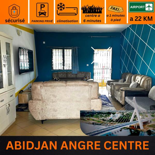 Spacieux 2cham-aéroport 50min-parking Privé-centre - Abidjan