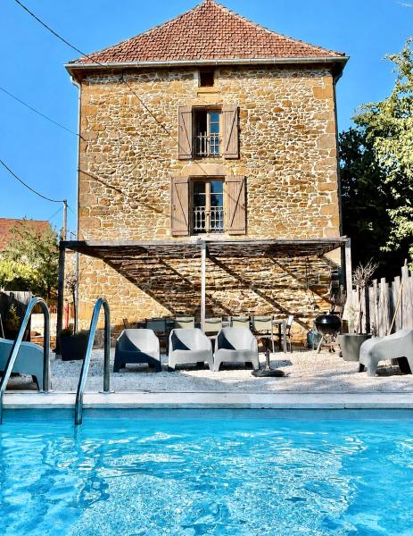 Gîte De Charme Tout En Pierre Pour 12 Personnes En Dordogne, Piscine Privée - Gourdon
