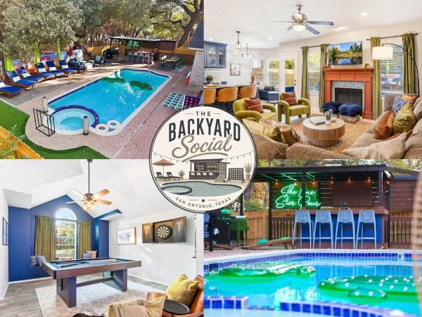 Resort Style Backyard Arcade Games Hot Tub - San Antonio, TX