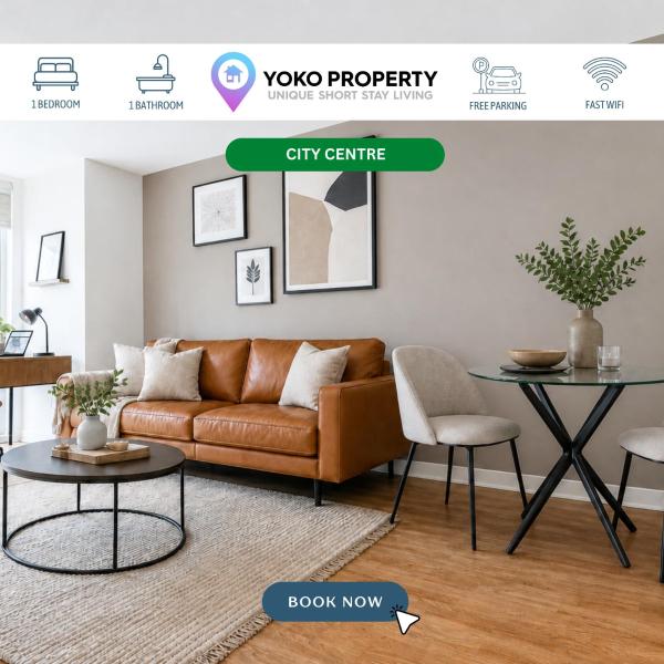 Dakota Apartment L The Hub L City Centre L Balcony L Free Parking L Work Desk L Fast-wifi L Self-check-in L By Yoko Property - Milton Keynes