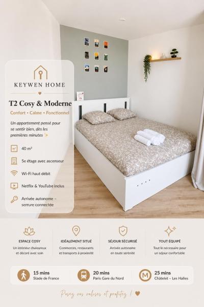 Appartement Cosy & éQuipé - Séjour Tout Confort - Saint-Denis, France