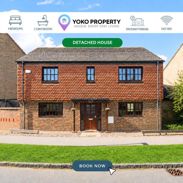 Goldhawk House I Detached I 4 Bedroom I Excellent Location I Driveway Parking I Fast Wifi I Smart Tvs I Self-check-in I By Yoko Property - Milton Keynes