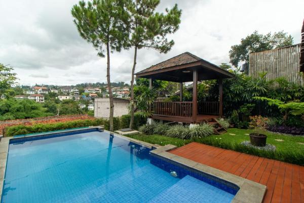 3br Pool & Mountain View Modern Bamboo Syariah Villa Family Only - 반둥