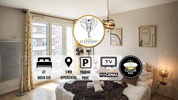 Voltaire Elephant Suite-5min Centre- Parking Privé - Troyes
