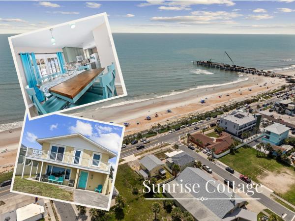 Flagler Beach Ocean View Home Wraparound Balcony, Beach Access, Sleeps 8, Walk To Shore - Flagler Beach, FL